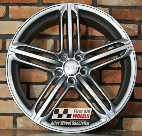 R172GG Swap AUDI A5 8T S5 4X 19" GENUINE SEGMENT SPOKE GLOSS GREY ALLOY ...