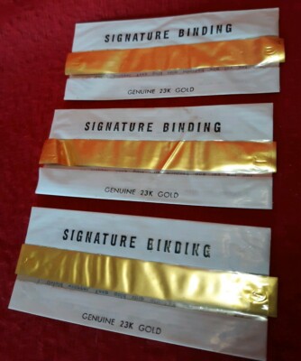 Lot of 3 Vintage Ampex Signature Binding Genuine 23K Gold Reel To Reel ...