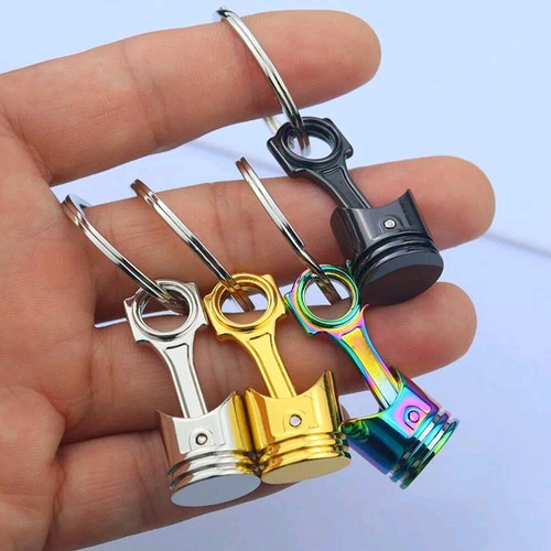 1x Metal Car Parts Engine Piston Keychain Keyring Pendant Decor Accessories Gift | eBay