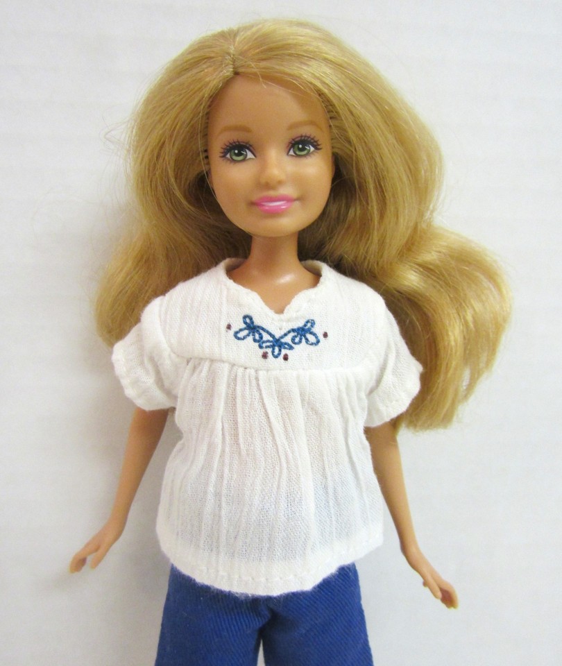 Stacie 9" Doll Clothes White Peasant Blouse Blue Shorts Pink Hoodie Outfit Shoes | eBay