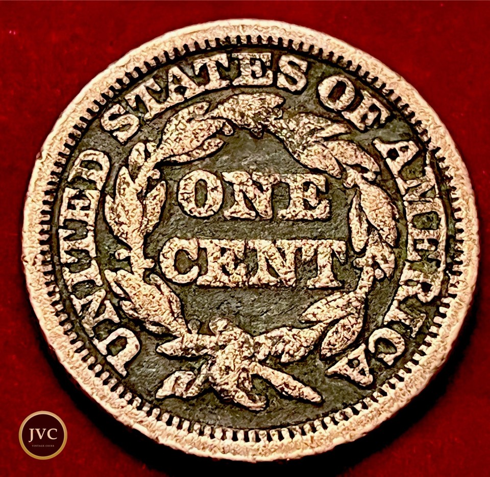 1847 Braided Hair Large Cent - Copper US Type Coin - Circulated - JC109 ...