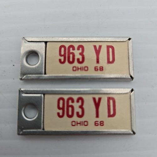 Ohio License Plate DAV Tag 1968 Disabled American Veterans Keychain OH ...