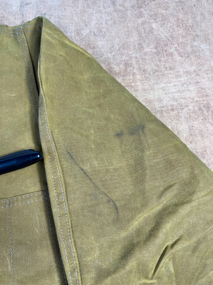 Filson Tin Cloth Short Lined Cruiser Jacket Waxed Tan Medium Mens Made ...