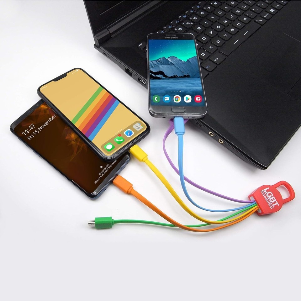 Universal USB Charge 5 in 1 Charging Cable & Clip LGBT Foundation ...