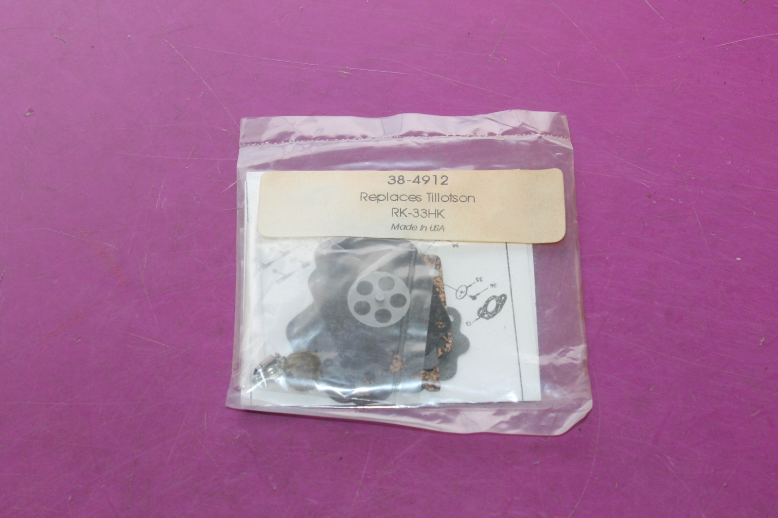NOS Rotary Carburetor Kit. Part 38-4912. 4912. Replaces Tillotson RK ...