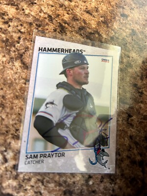 Sam Praytor Signed 2024 Jupiter Hammerheads Marlins Team Set Auto # 08 ...