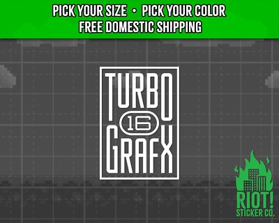 Turbo Grafx 16 Decal for Car Sticker for Laptop Yeti Window Retro Gamer ...