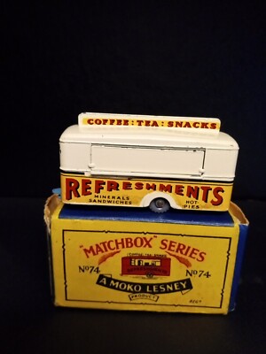 Matchbox #74A1 Mobile Refreshment Canteen VN MINT 1959 White In ...