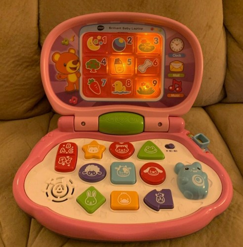 Vtech Brilliant Baby Laptop Pink Child's Electronic Learning ...