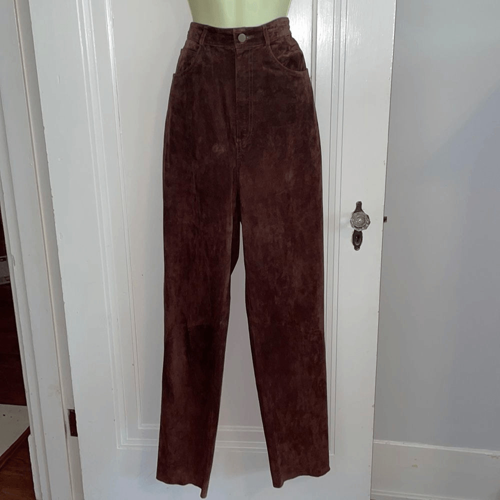Vtg Scully brown suede leather pants - Gem