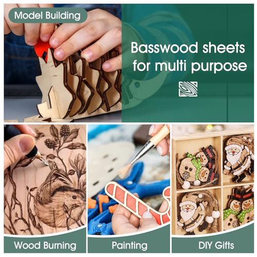 6 Pack Basswood Sheets for Crafts 1/8x12x18 Inch 3mm Larger 6P 12X18X1 ...