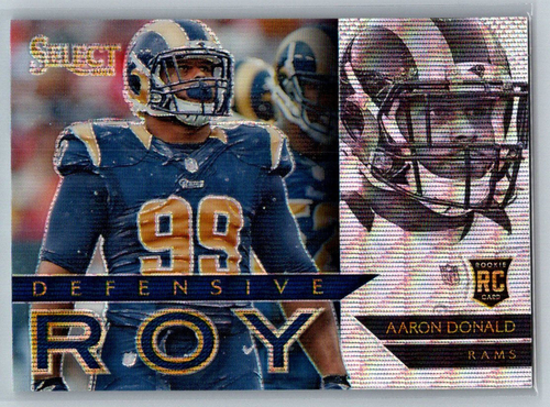 2014 Select Awards Selections Defensive ROY Aaron Donald #3 Rookie RC ...