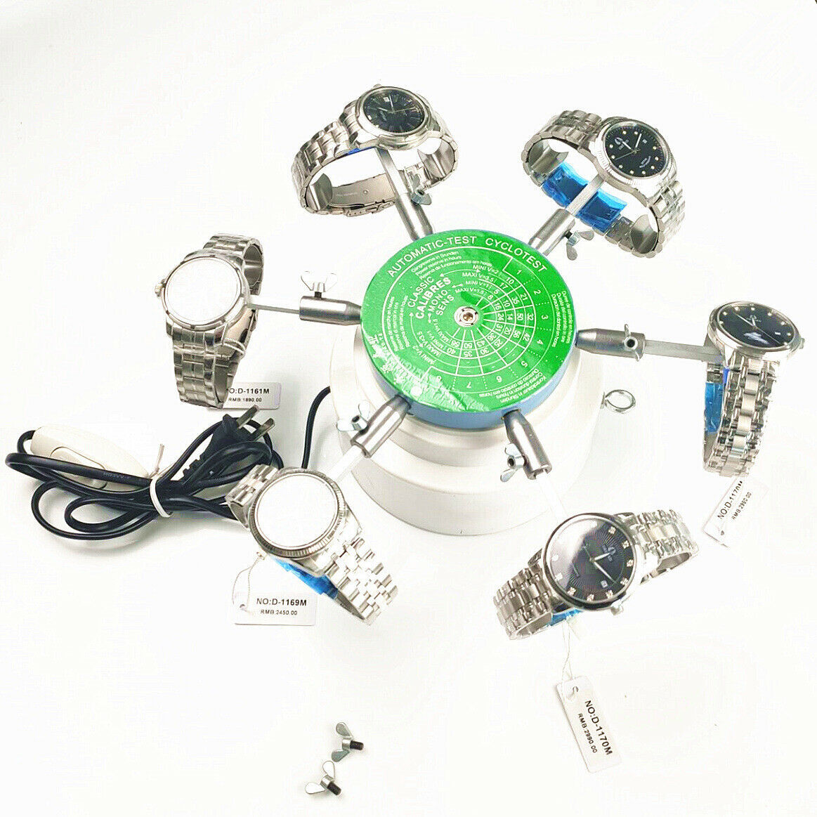 New 6 Arms Watch Winder Automic Test Tester Repairing Tool CYCLOTEST ...