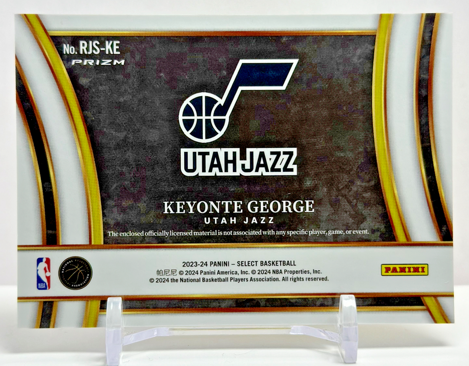 2023-24 Panini Select Rookie Patch Prizm Keyonte George Utah Jazz | eBay