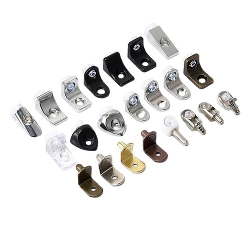 10x Shelf Support Peg Nickel Plated L-Shaped Clips for Kitchen ...