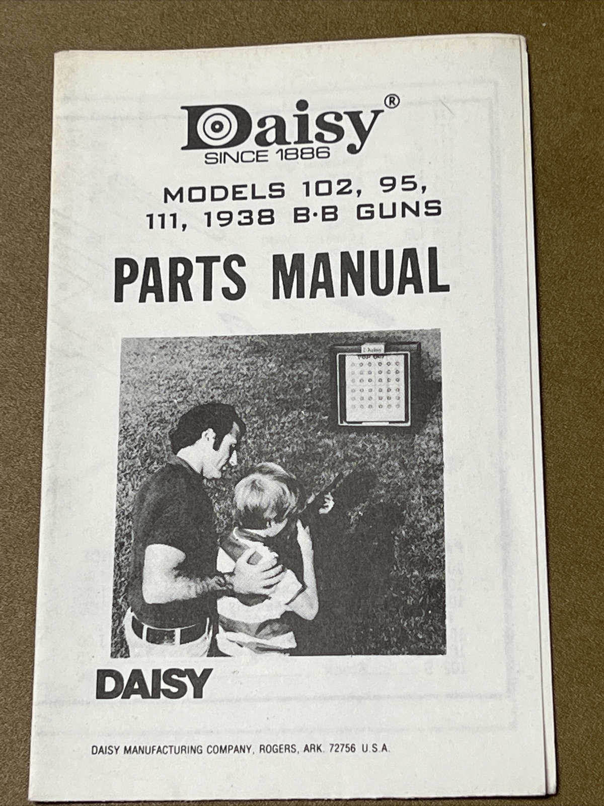 Original Daisy Models 102 95 111 1938 BB Rifle Gun Illustrated Parts ...