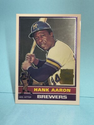 Hank Aaron 2000 Topps - Hank Aaron Chrome Reprints 1976 Topps #23 ...