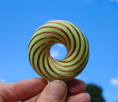 12 Turns Yellow Spirals Toroidal Vortex Wave Generator Torsion Fields ...