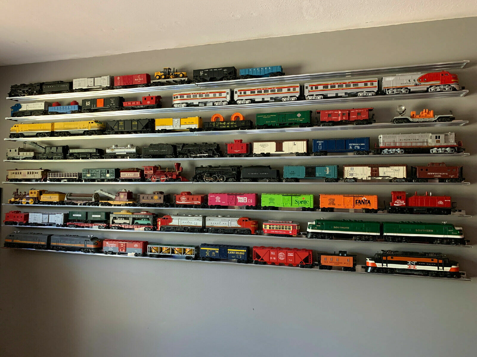 O SCALE TRAIN DISPLAY SHELVES 5 PACK Aluminum / Model Railroad / O ...