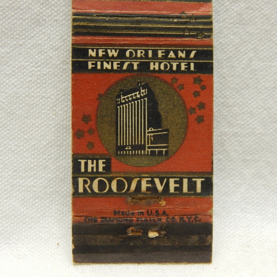 THE ROOSEVELT HOTEL, NEW ORLEANS, FRONT STRIKE MATCHBOOK | eBay