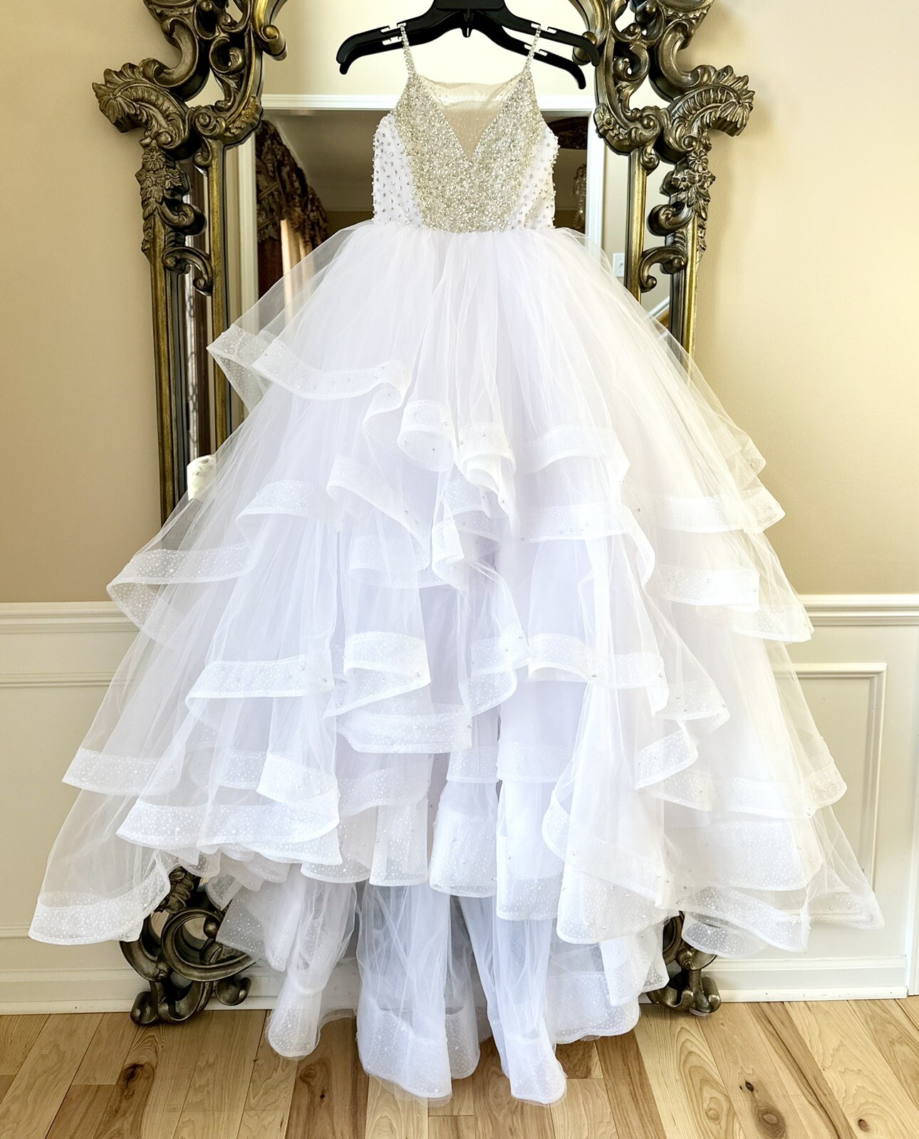 Beauiful White Puffy Pageant Queen/Holy Commuion Dres… - Gem