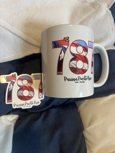 Puerto Rico 787 Mi Isla (Preciosa) Coffee Mug And 3x3 Sticker! | eBay UK
