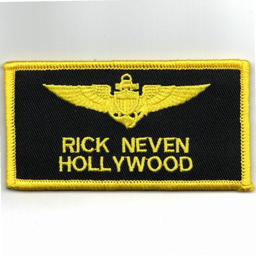 4" NAVY TOPGUN RICK HOLLYWOOD NEVEN LIGHT YELLOW HOOK & LOOP ...