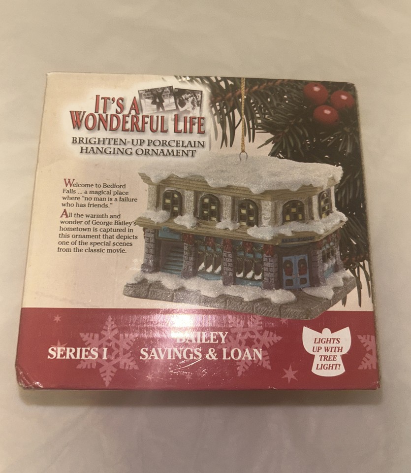 2002 It's a Wonderful Life Bailey Building & Loan Christmas Village ...