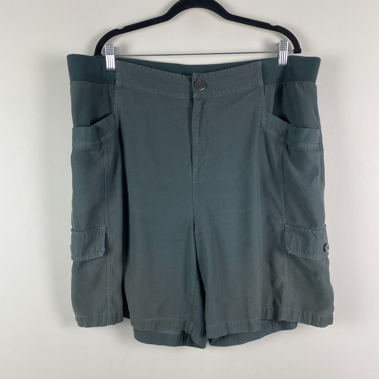 Soft Surroundings Bayside Cargo Shorts Womens 1X Gray… - Gem