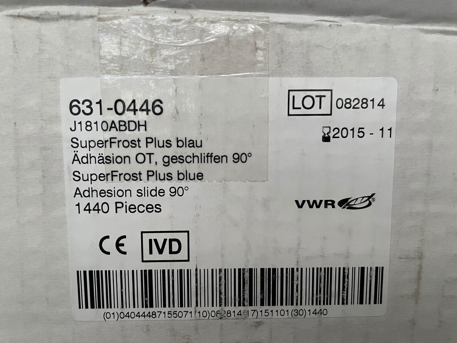 20 Packungen VWR 631-0446 Objektträger SUPERFROST Plus blau 25x75x1mm ...