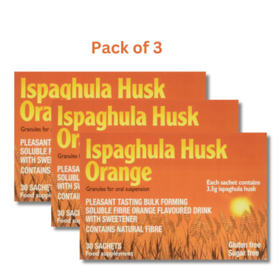 Ispaghula Husk Orange Fibre 30 | Digestive Wellness Boost Pack of 3 ...