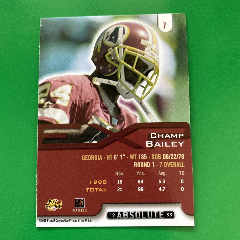 Champ Bailey 1999 Playoff Prestige EXP Rookie RC Card #7 | eBay