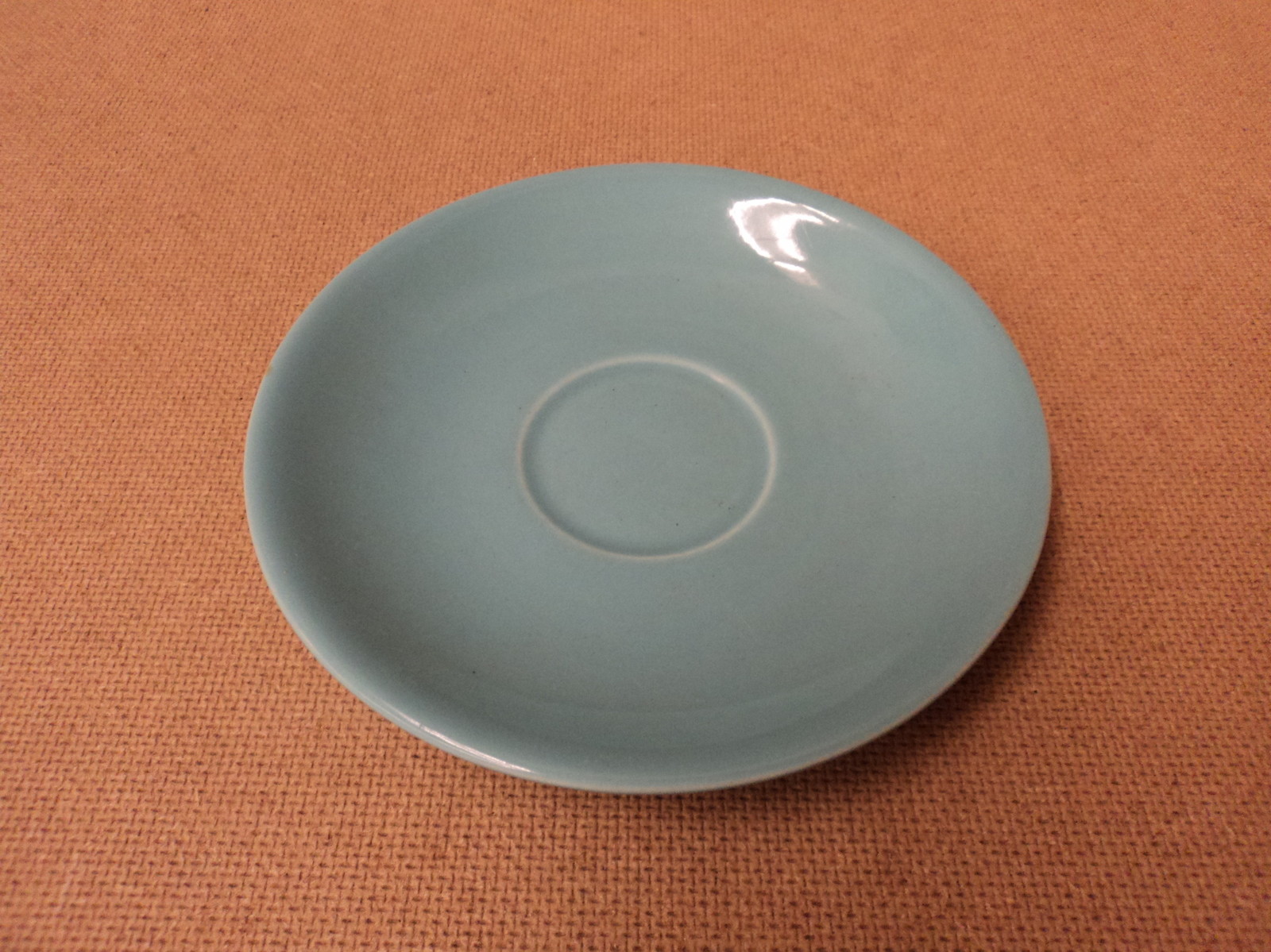 Sunset Pottery Tea Cup Saucer 6 1/2in Diameter x 1in H Aqua Green ...