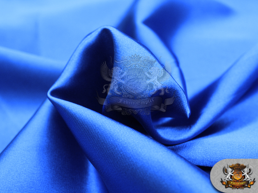Poly Silk Satin Fabric ROYAL BLUE / 58" Wide / Sold by the yard | eBay
