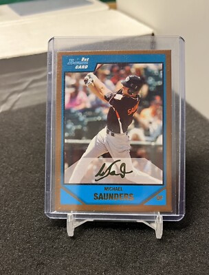 Michael Saunders 1st Rookie 2007 Bowman BDPP106 Seattle Mariners ...