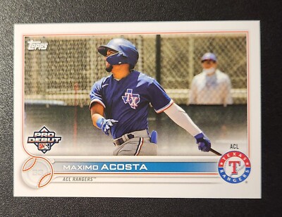 2022 Topps Pro Debut PD-151 Maximo Acosta ACL Rangers Baseball Card | eBay