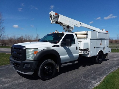 36' 2012 Ford F450 Altec AT200A Bucket Truck w/ V10 Gas Engine and Onan ...