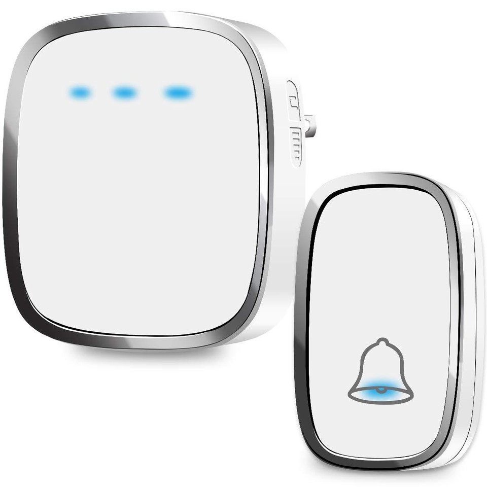 Wireless Doorbell Waterproof Plugin Door Bell Kit Chime Kit Plug and ...