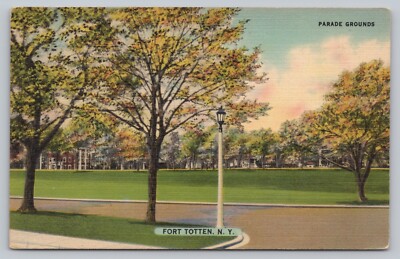 Postcard NY Fort Totten Paradise Ground US Army Base WW2 Era Soldier ...