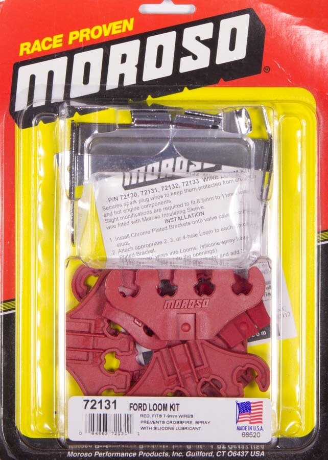Moroso 72131 Ignition Spark Plug Wire Loom Separators kit RED Small ...