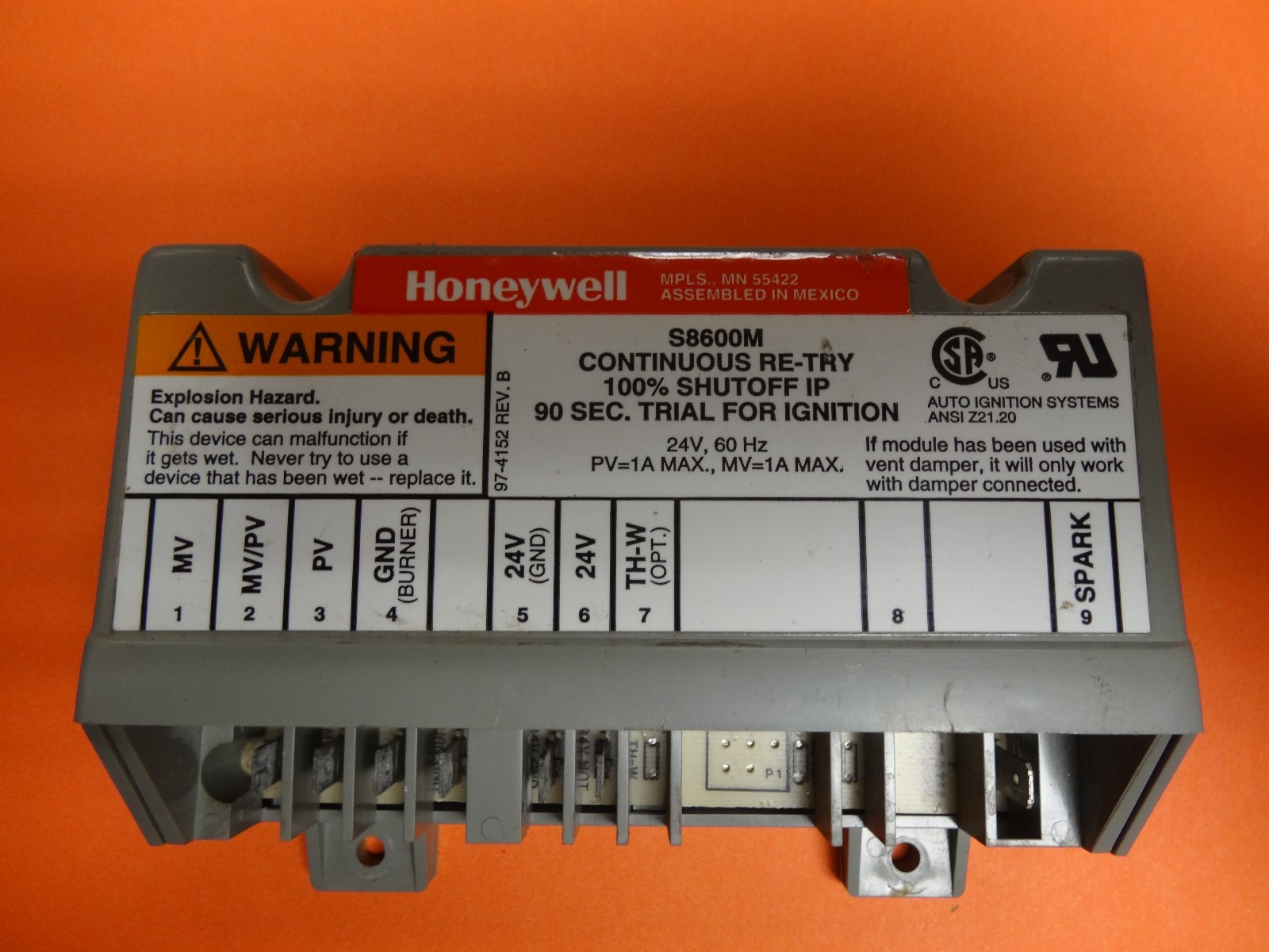 Honeywell Spark Box S8600M 24V; 60HZ--(USED) | eBay