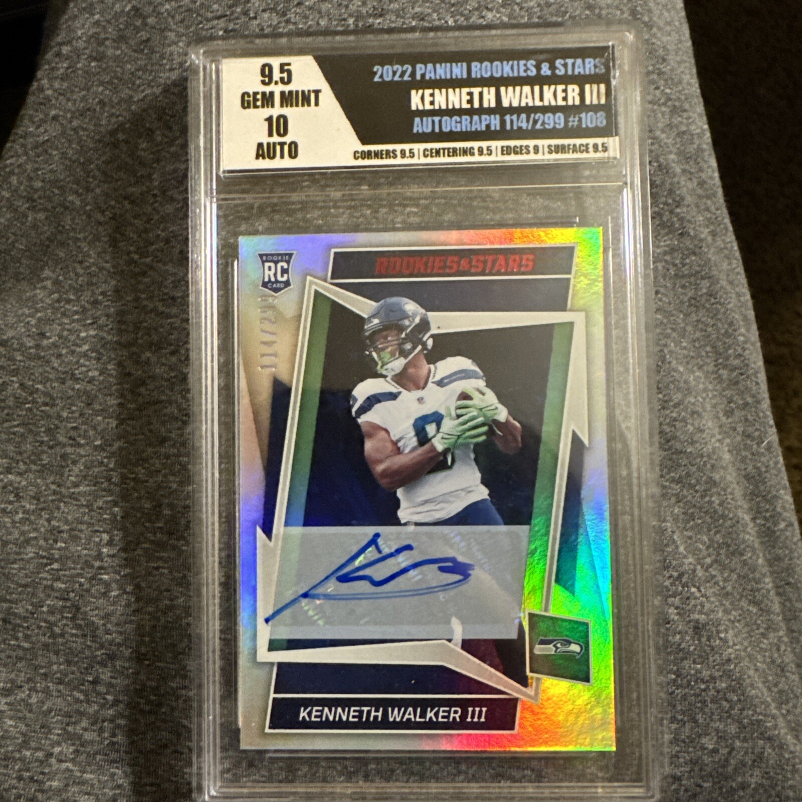 2022 Panini Rookies & Stars - Rookies Signatures #108 Kenneth Walker ...