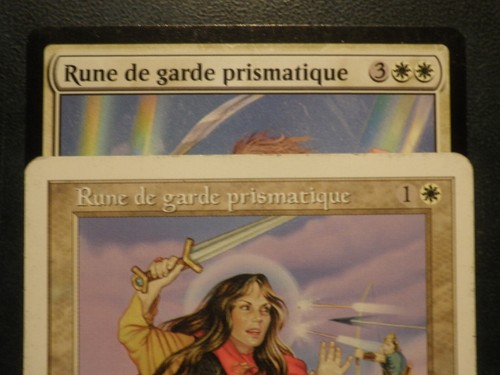 mtg magic prismatic / spectra ward MISPRINT same name in FRENCH rune de ...