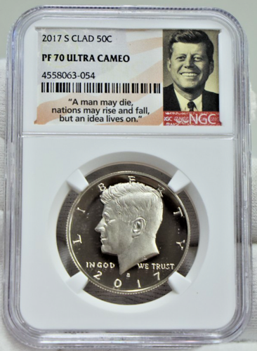 2017 S US Kennedy Clad Proof Half 50c NGC PF70 UC Face Label | eBay