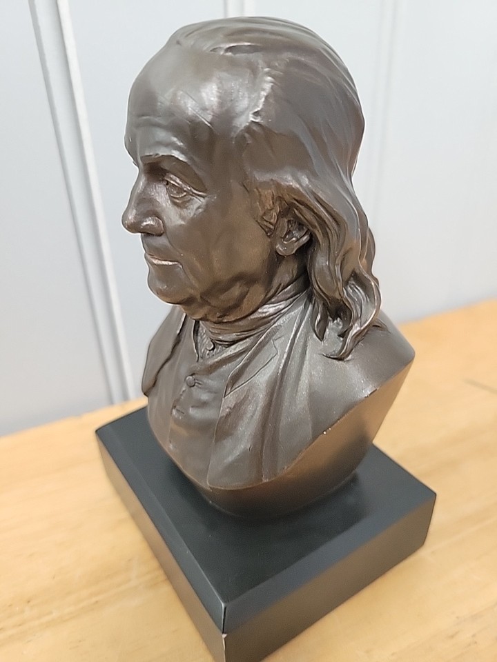 Benjamin Franklin 6'' Polystone Bronze-Finished Bust Replica 2005 DMA ...