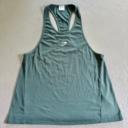 Gymshark Critical 2.0 Stringer Tank Dark Green Mens Large Muscle Tank ...