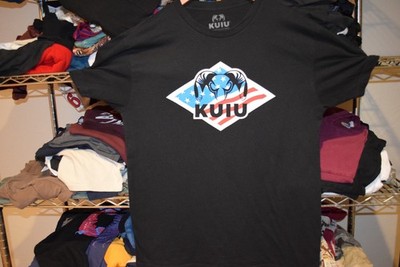 Kuiu American Flag Black t shirt Tag Large Fits Men's Medium/Large | eBay