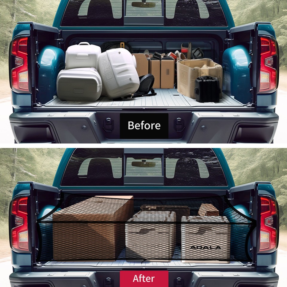 For Ford F150 F250 F350 Trunk Truck Bed Elastic Mesh Cargo Net ...