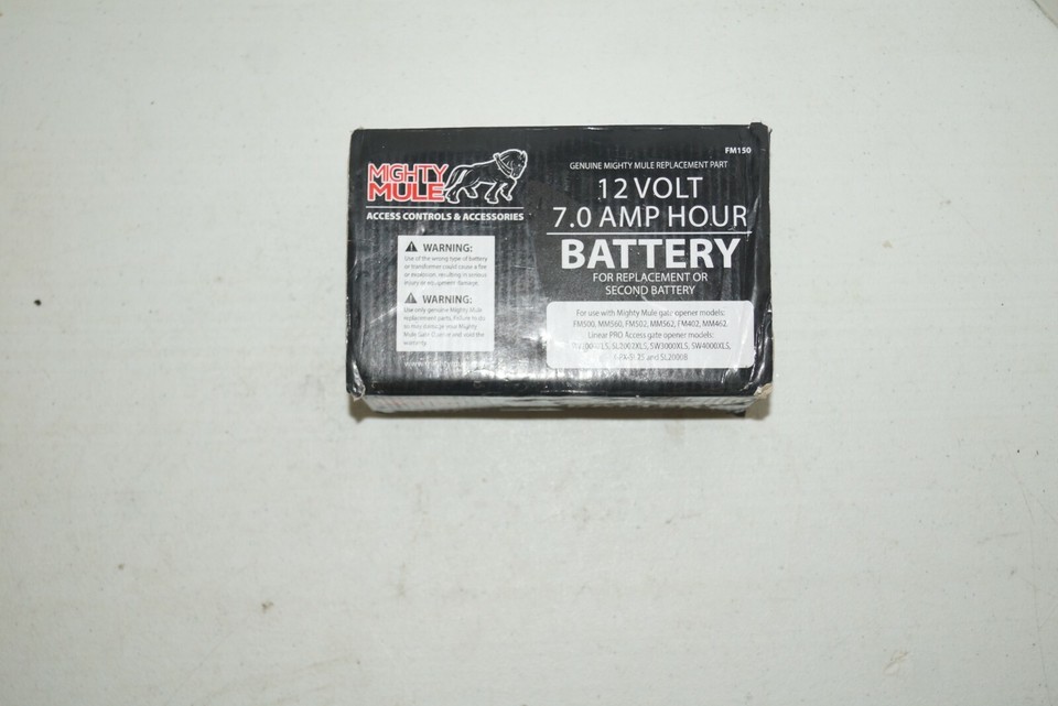 Mighty Mule 12-Volt Battery for Mighty Mule Automatic Gate Openers ...