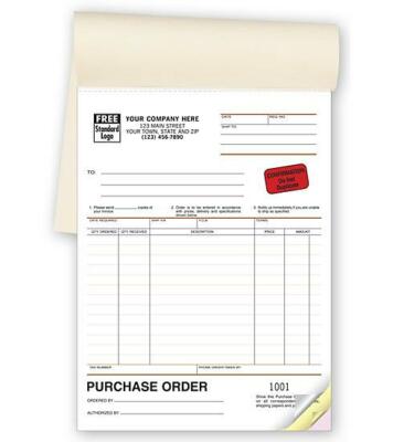 Purchase Order Book / Classic Design / 6.375" x 8.5" / NEBS Deluxe 87 ...